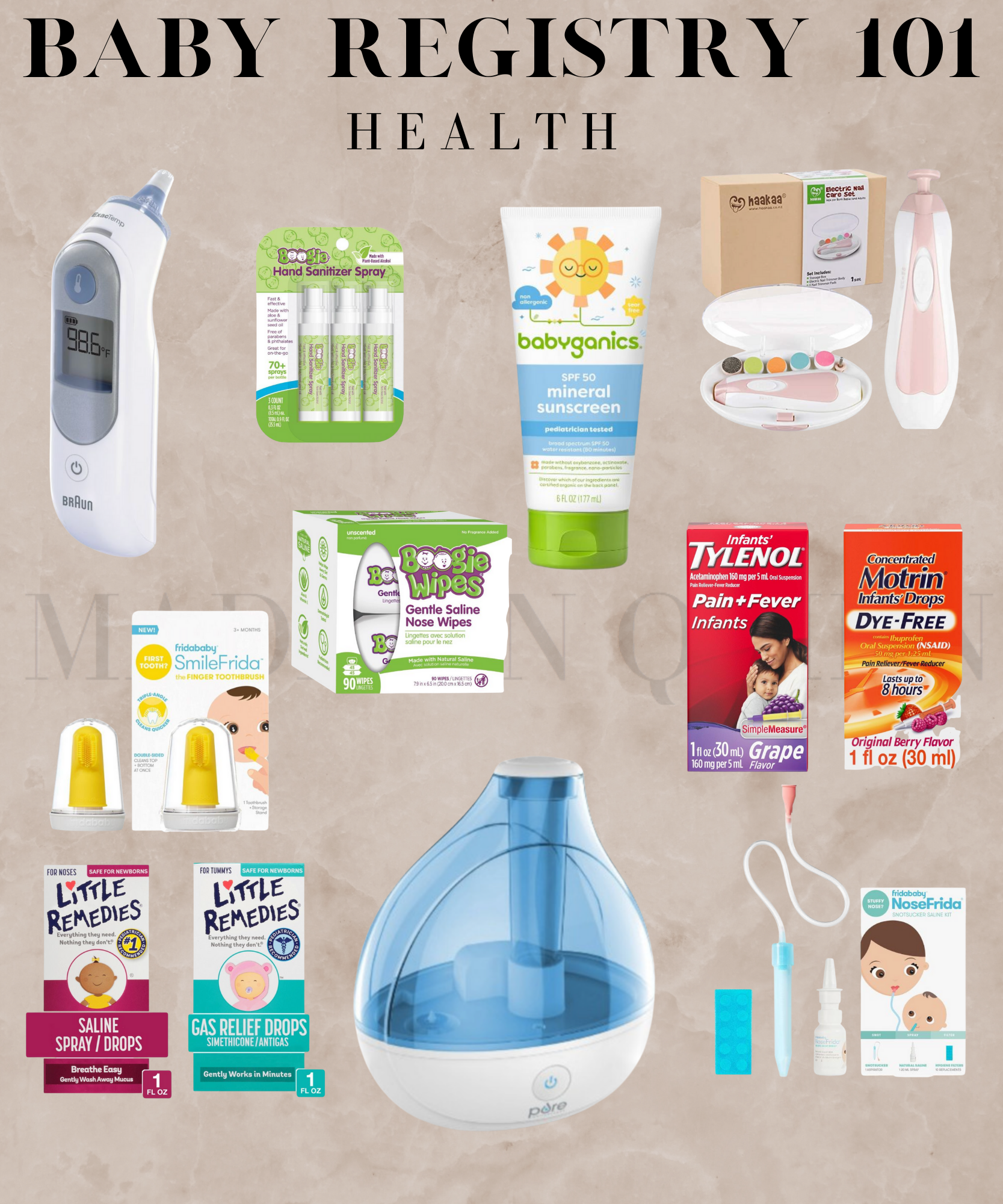 BABY REGISTRY 101 - HEALTH - Madison Quinn